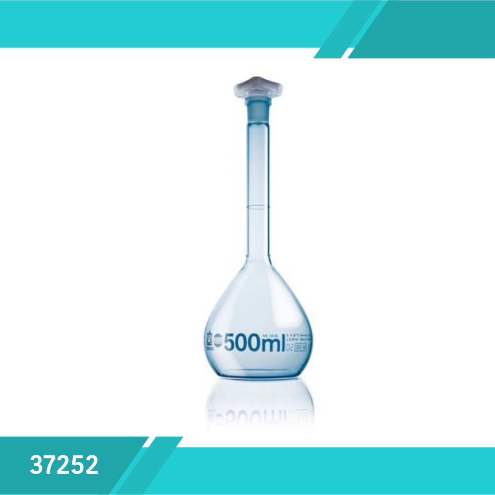 Matraz Aforado Volumétrico de 500 ml con Tapón de PP | Precisión y ...