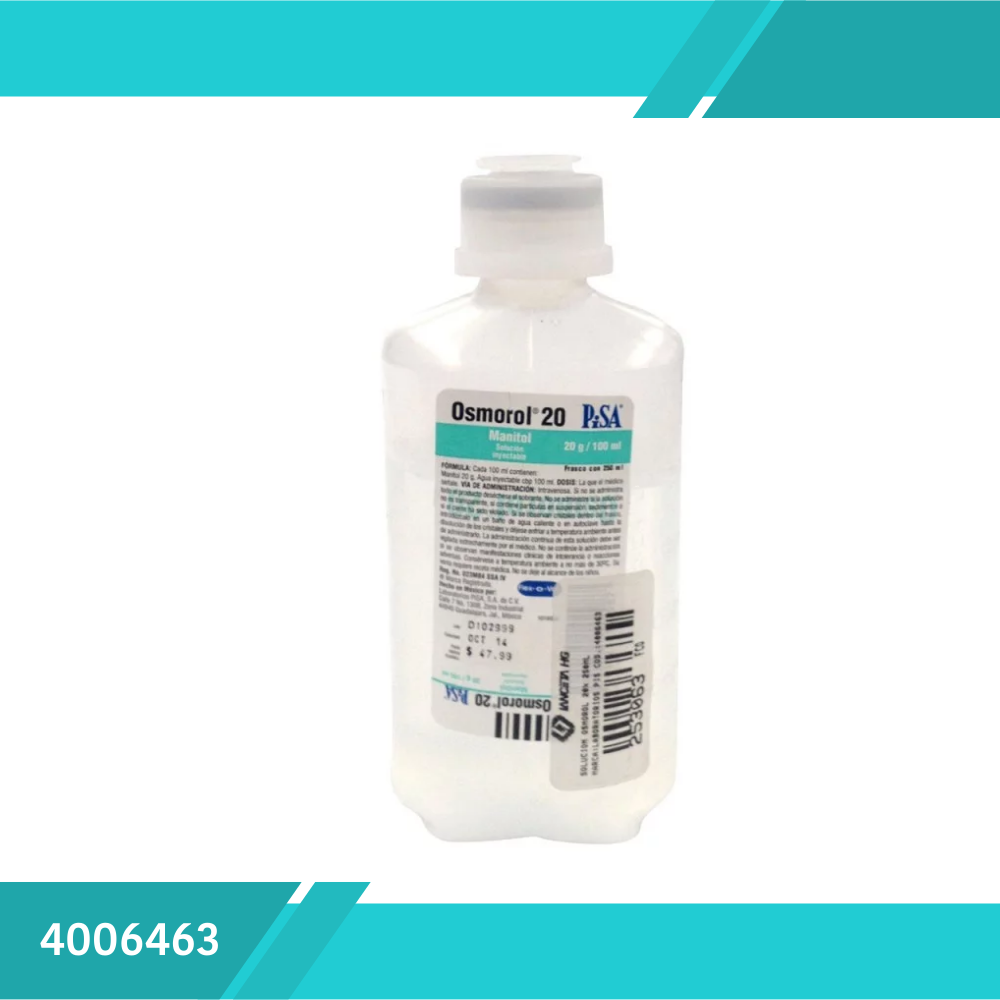 Salva vidas con OSMOROL (MANITOL) PISA 20% - a un precio justo para tu ...