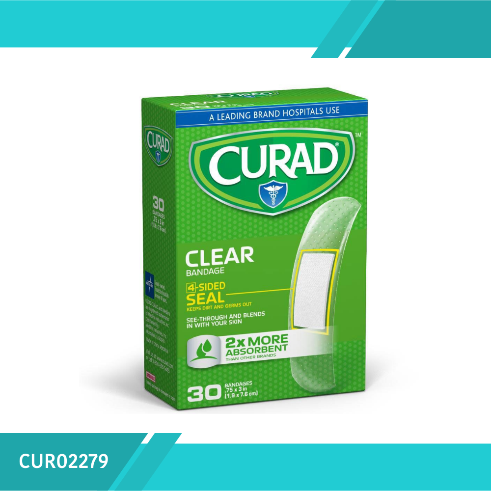 Curitas Curad Trasparente Ultra Delgada 3/4"X3" CJ80 – Todo Medica